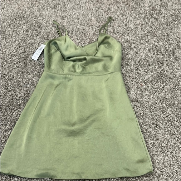 Sunday Best | Dresses | Sunday Best Green Asymmetrical Mini Dress ...